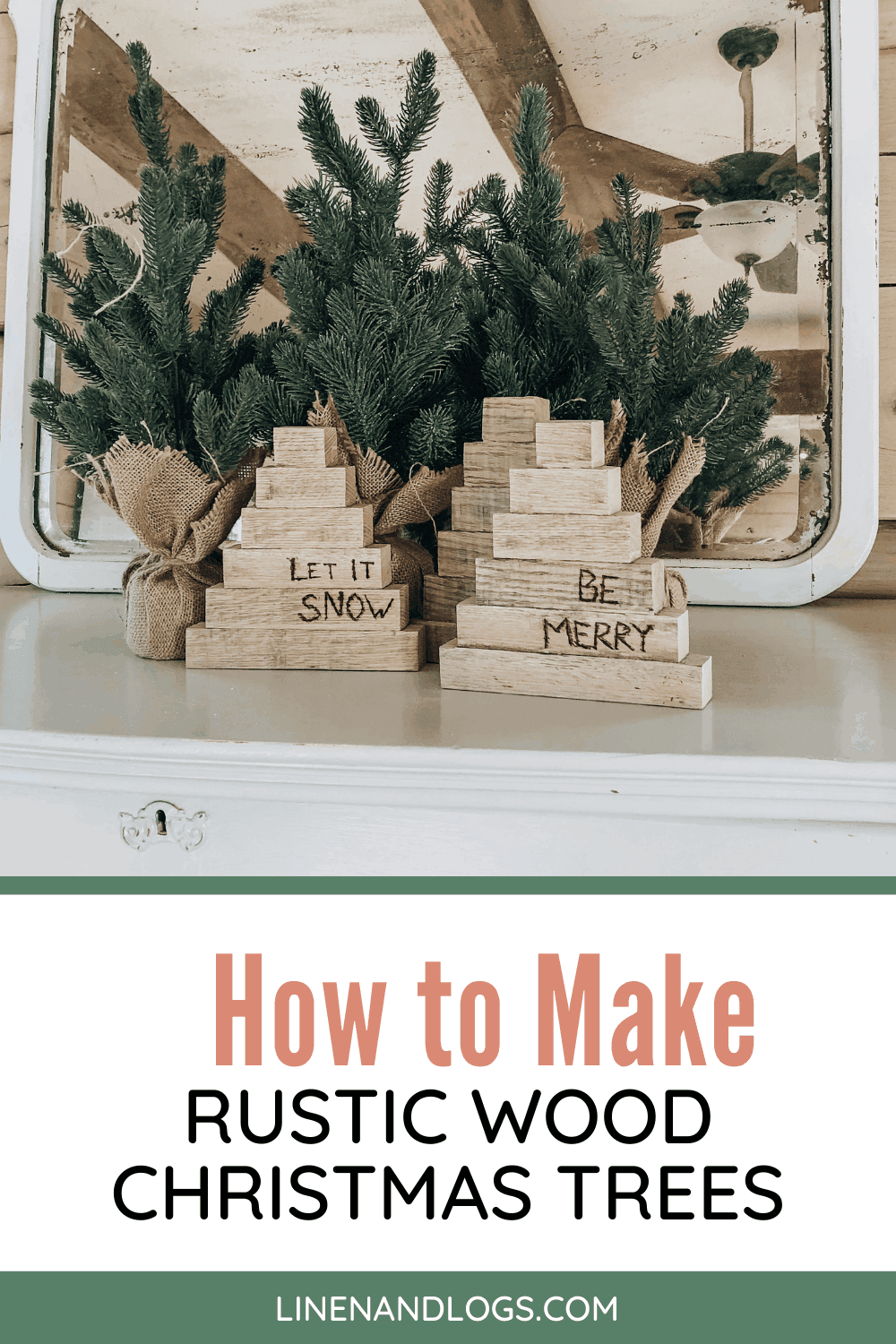 Wood Christmas Tree - Linen & Logs