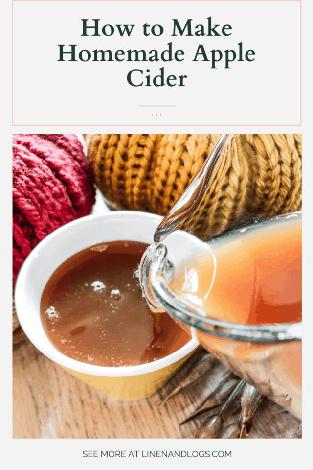 Homemade Apple Cider - Linen & Logs