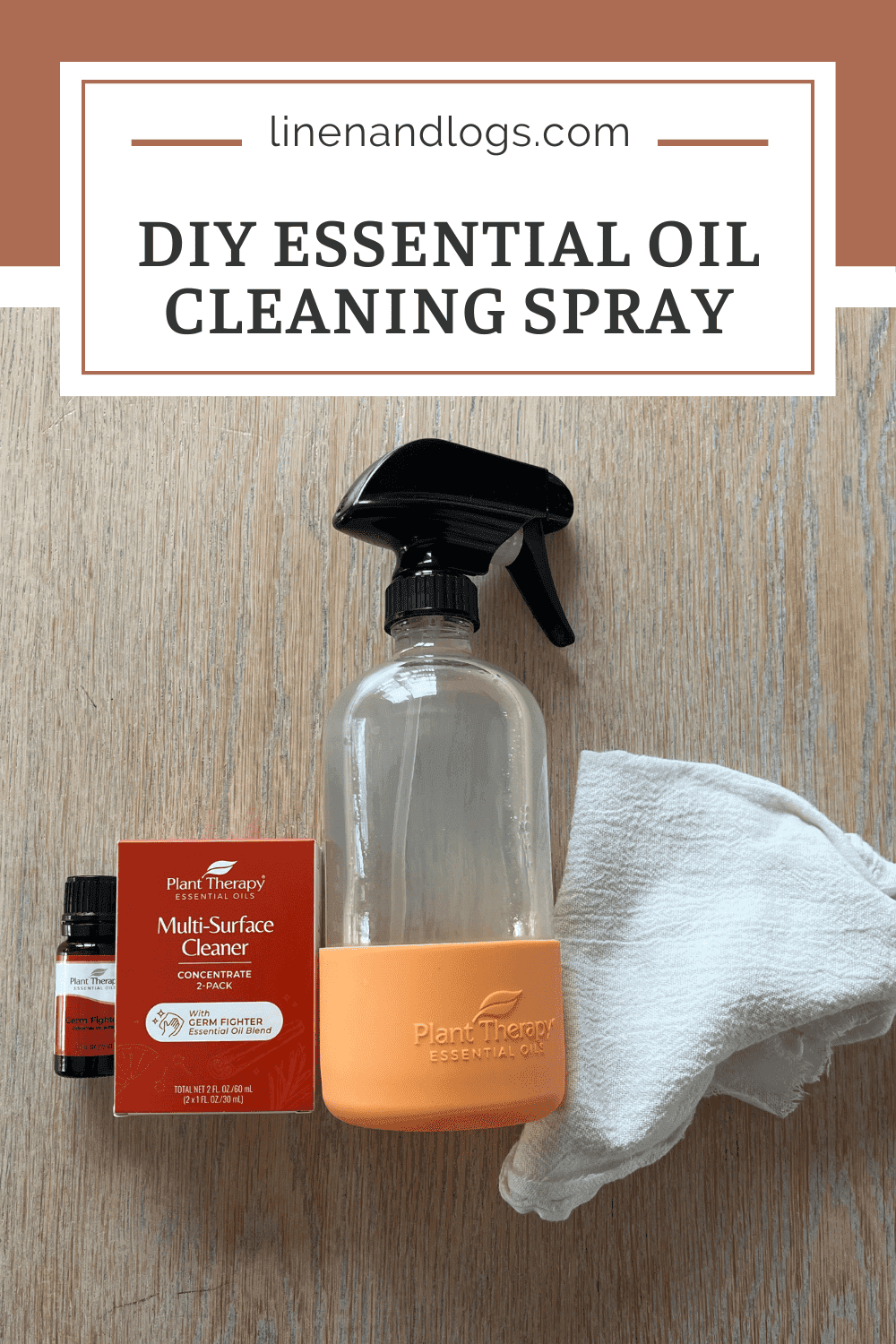 Homemade Cleaning Spray Recipe - Linen & Logs